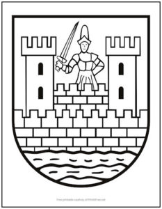 Knight Coat of Arms Coloring Page | Print it Free