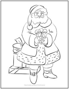 Santa Claus Coloring Page | Print it Free