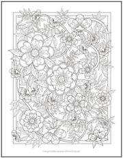 Flower Vines Coloring Page | Print it Free
