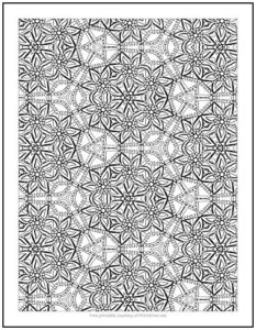Repeating Posies Coloring Page | Print it Free