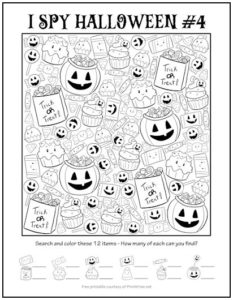 I Spy Halloween #4 Picture Activity | Print it Free