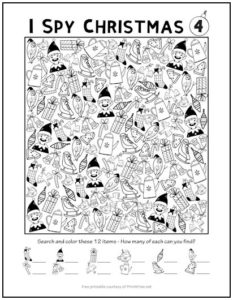 I Spy Christmas #4 Picture Activity | Print it Free