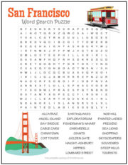 San Francisco Word Search Puzzle | Print it Free