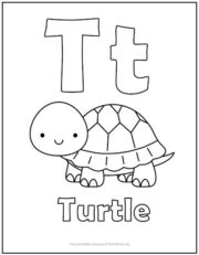 Alphabet Letter “T” Coloring Page | Print it Free