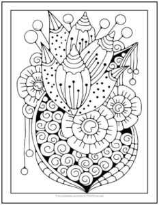 Fantasy Abstract Coloring Page | Print it Free