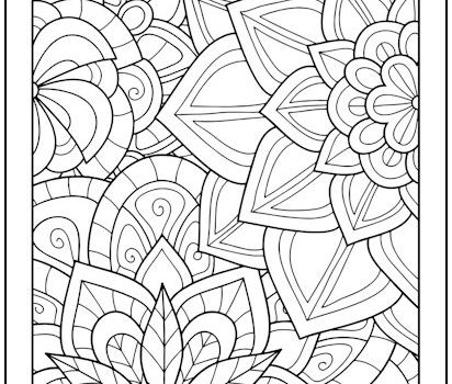 Flower Abstract Coloring Pages