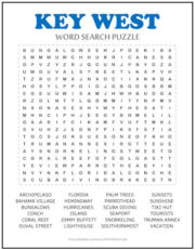 Key West Word Search Puzzle | Print it Free