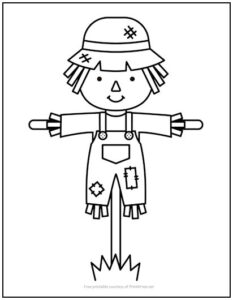 Scarecrow Coloring Page | Print it Free