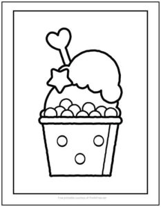 Ice Cream Sundae Coloring Page | Print it Free