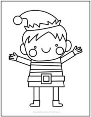 Christmas Elf Boy Coloring Page | Print it Free