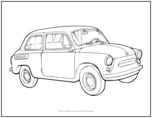 Old Car Coloring Page | Print it Free