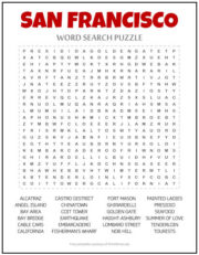 San Francisco Word Search Puzzle | Print it Free
