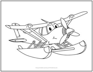 Seaplane Coloring Page | Print it Free