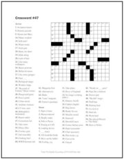 Crossword Puzzle #47 | Print it Free