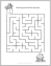 Gnome’s Home Maze | Print it Free