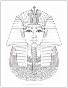 King Tut Coloring Page | Print it Free