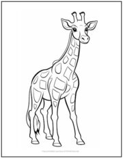 Giraffe Coloring Page | Print it Free