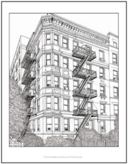 Downtown Apartment Coloring Page | Print it Free