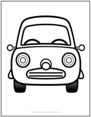 Small Car Coloring Page | Print it Free