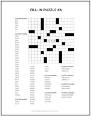 Fill-In Puzzle #6 | Print it Free