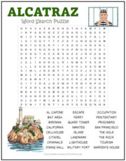 Alcatraz Word Search Puzzle | Print it Free