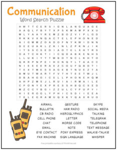 Communication Word Search Puzzle | Print it Free