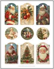 Victorian Santa Christmas Gift Tags | Print it Free