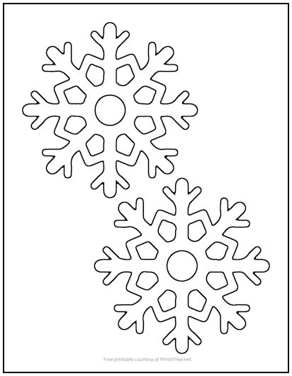 Snowflake #6 Cutout Shapes Medium | Print it Free